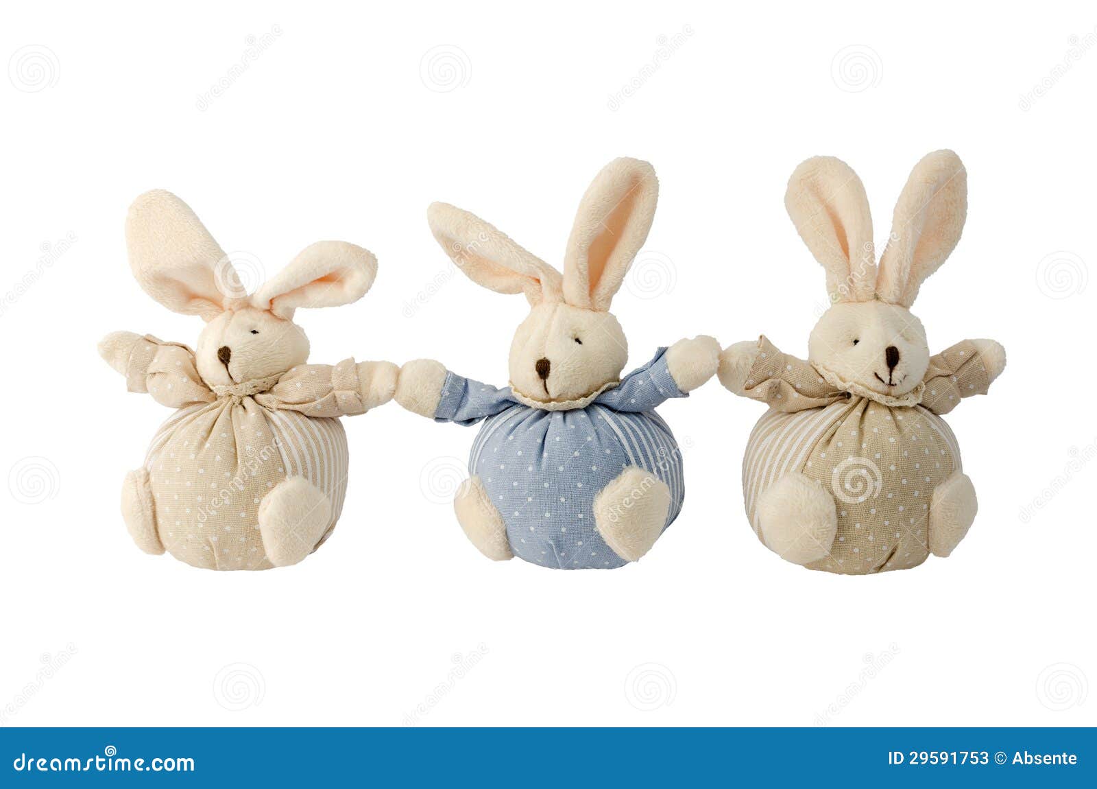 Three Bunnies stock image. Image of childhood, stuffed - 29591753