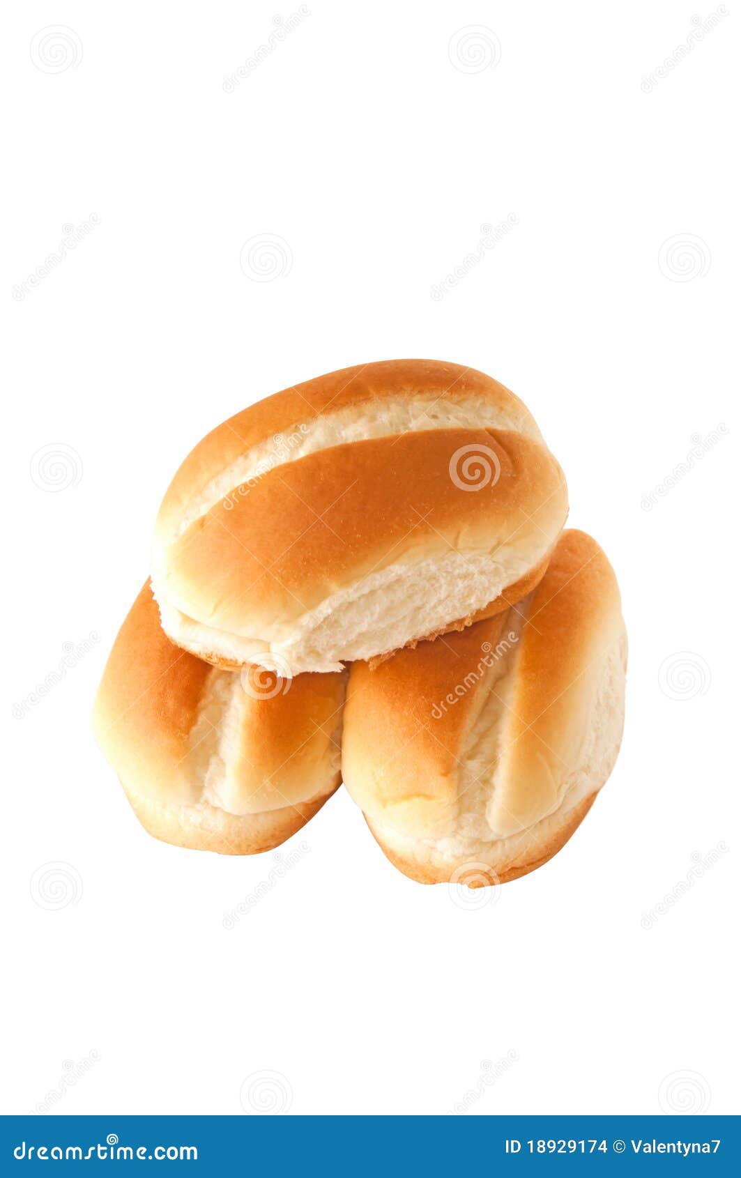 Three buns stock photo. Image of buns, golden, isolated - 18929174