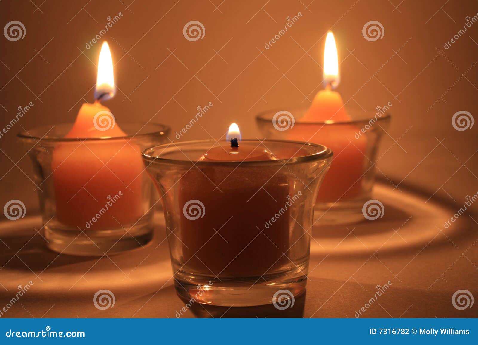 Three buring candles stock photo. Image of light, burn - 7316782