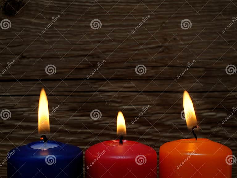 Three burning candles stock photo. Image of candles, closeup - 29006922