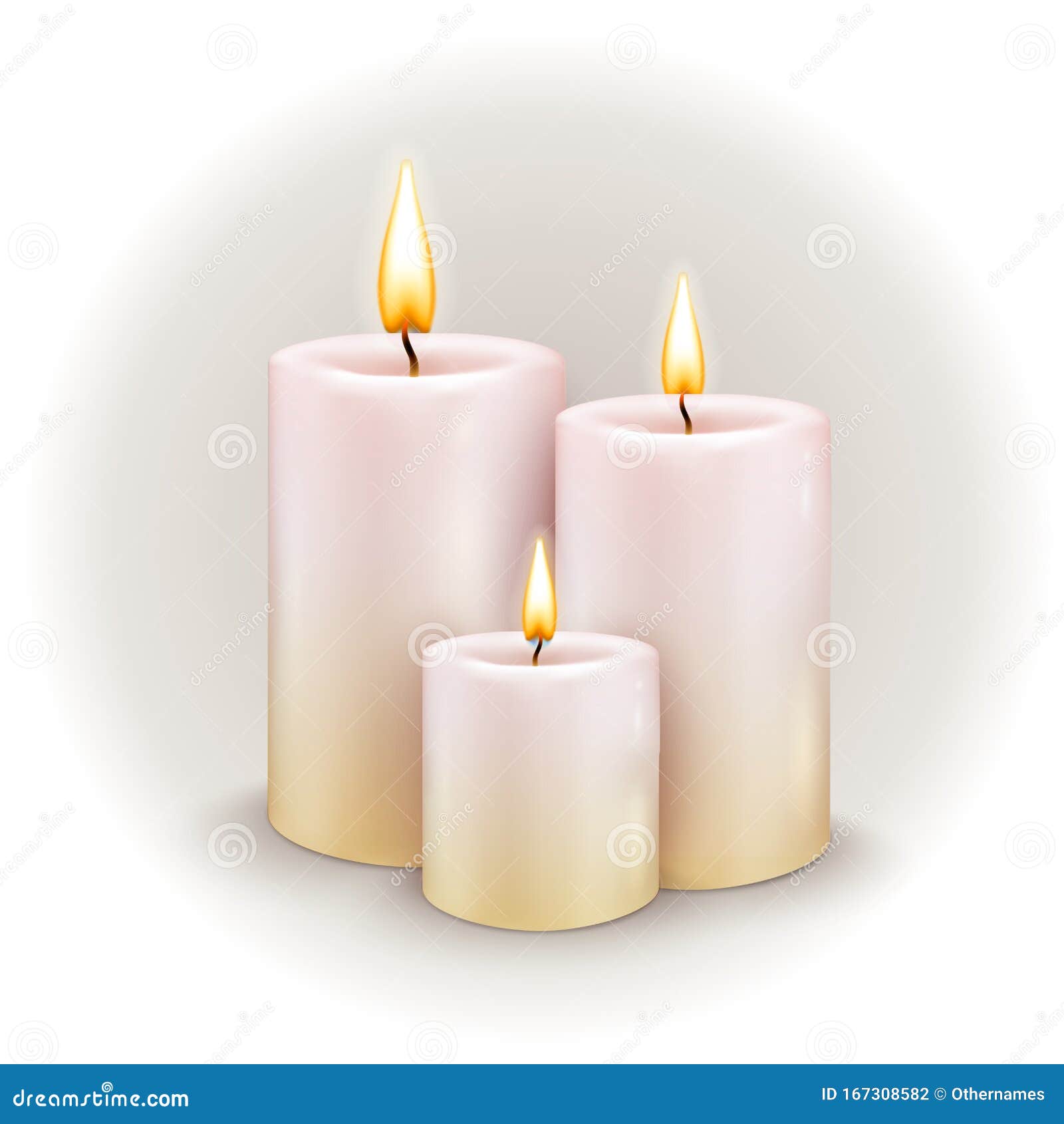The Three Burning Candles. Vector Background Stock Vector ...