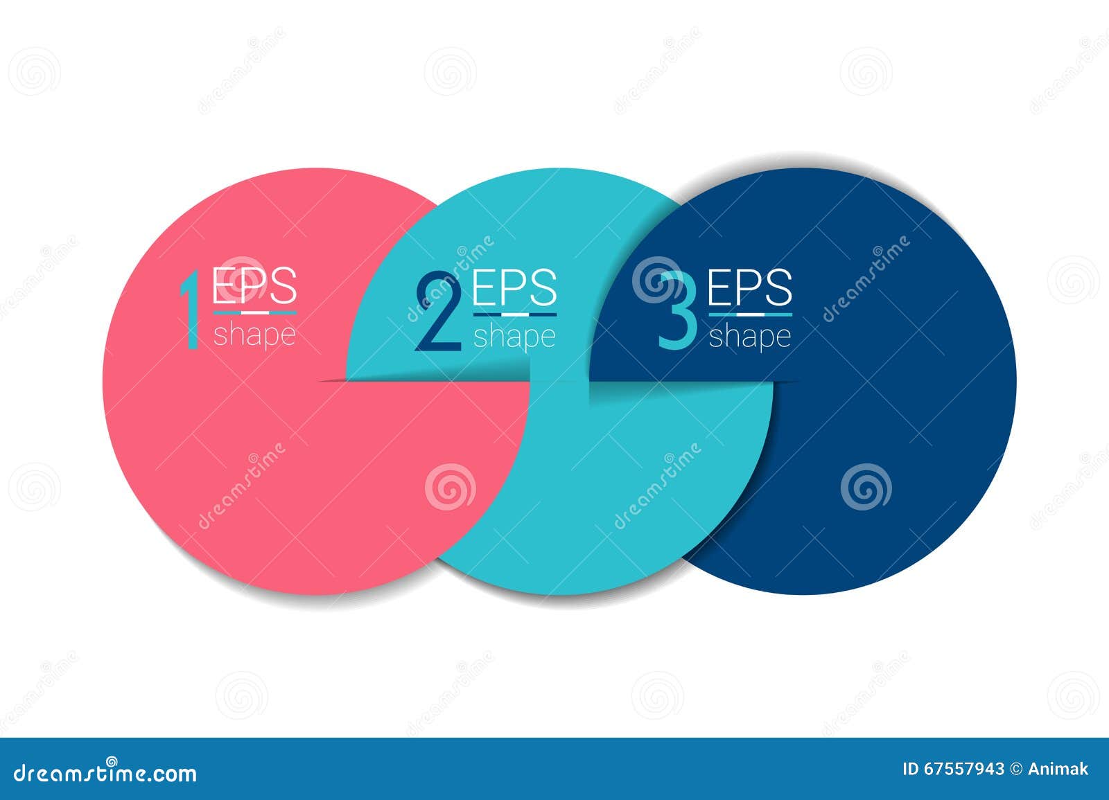 Three Business Elements Banner, Template. 3 Steps Design, Chart ...