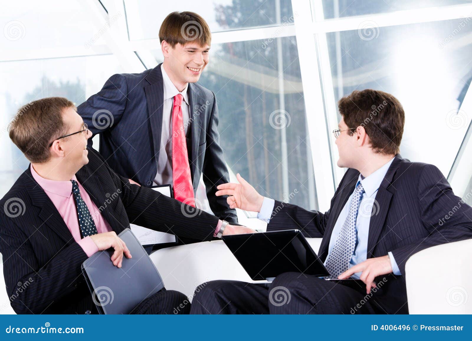 Three business men stock photo. Image of indoor, male - 4006496