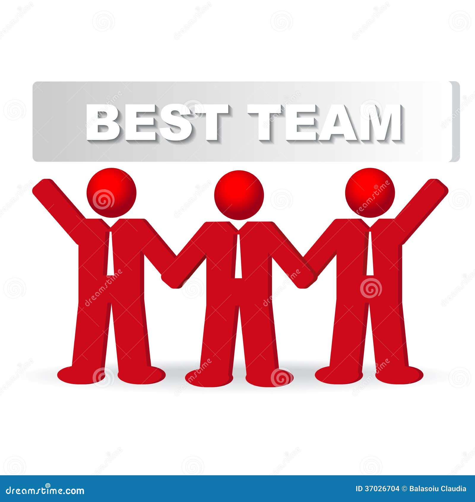 Three Business Men in the Concept of the Best Team Stock Vector ...