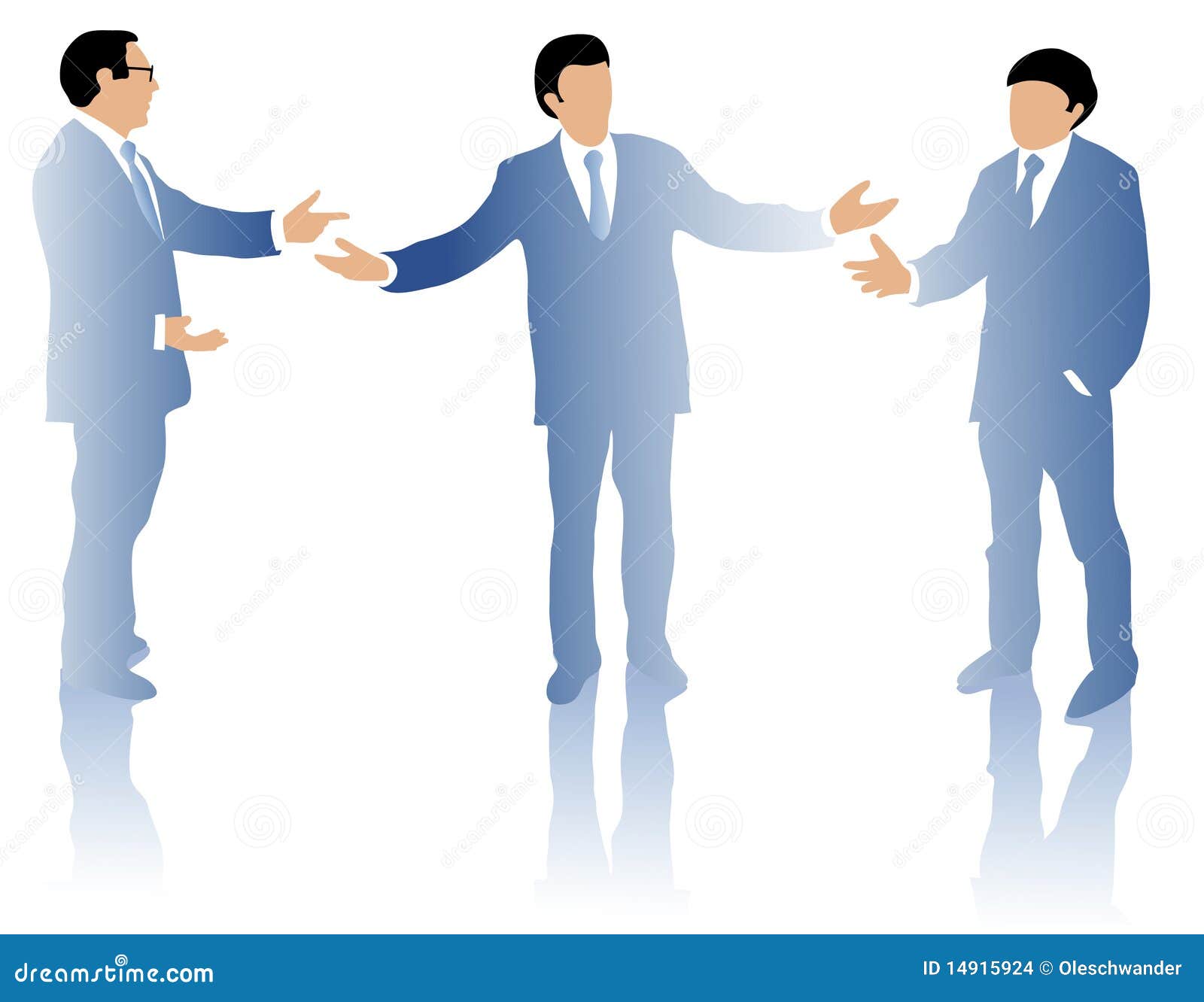 Three Business Men Debating Stock Illustration - Illustration of ...