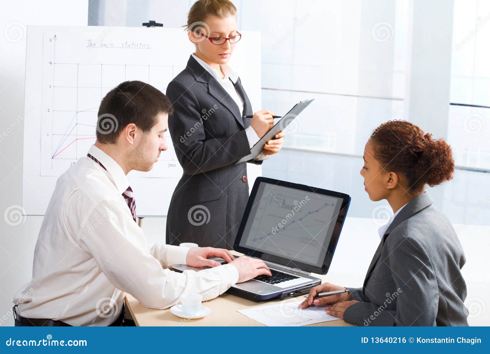 Three business people stock photo. Image of group, happy - 13640216