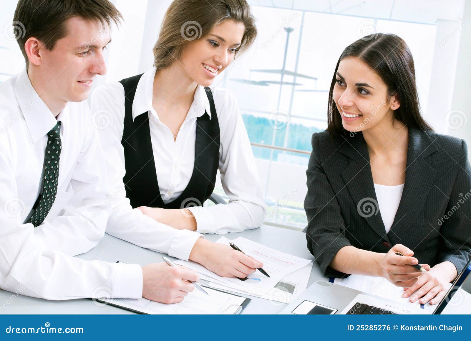 Three business people stock photo. Image of leader, businessman - 25285276