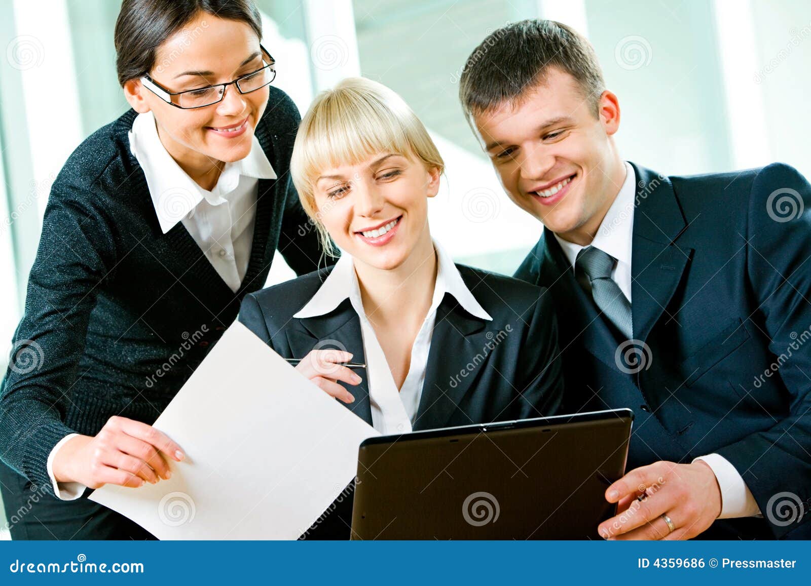 Three business people stock photo. Image of adult, businesswomen - 4359686