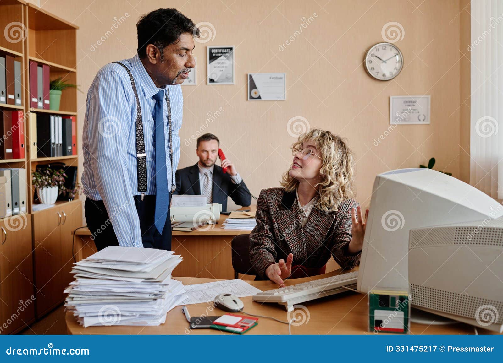 Discussing Business Strategy in Office Environment Stock Image - Image ...