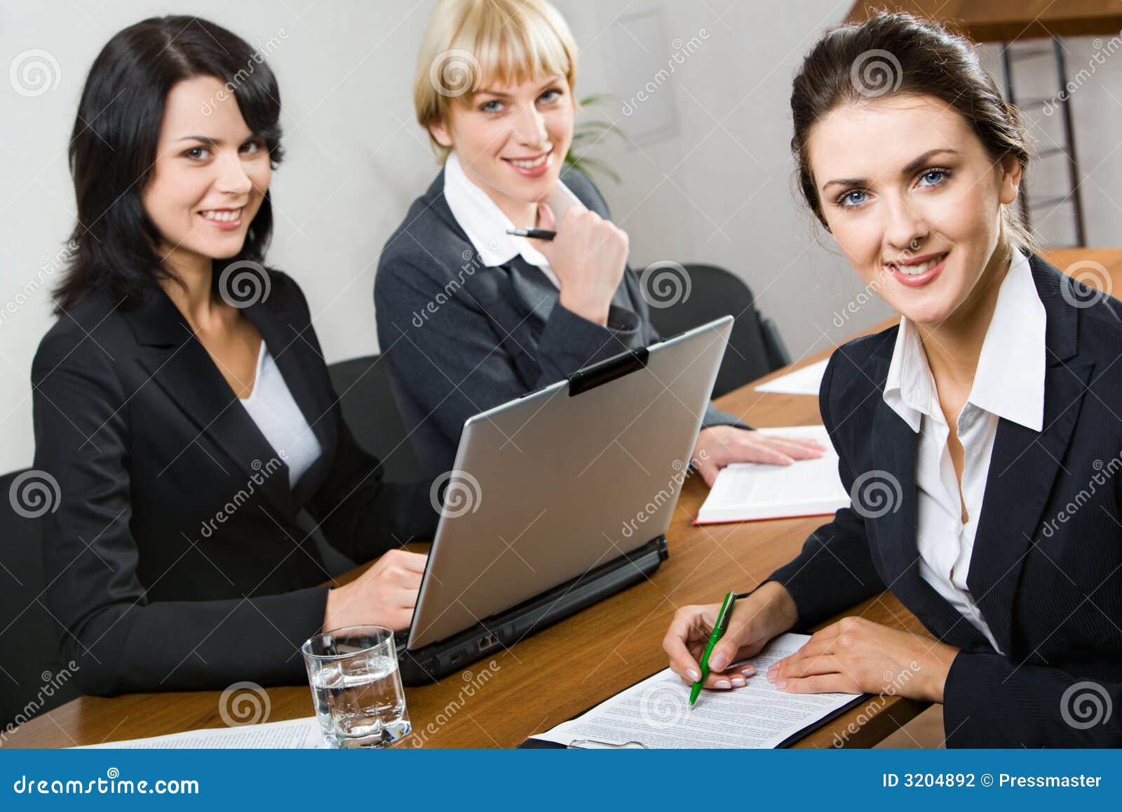 Three business women stock photo. Image of secretary, partner - 3204892