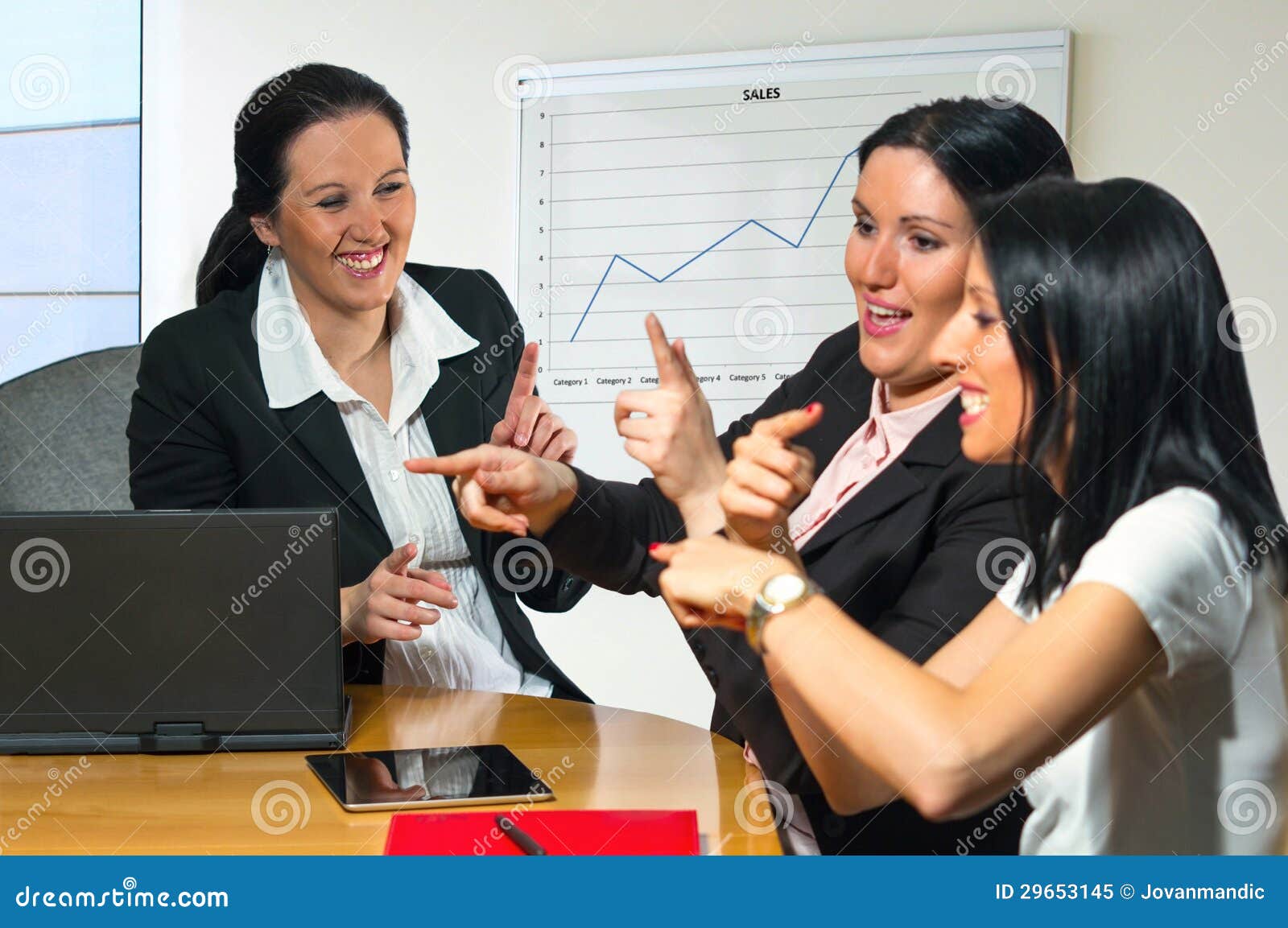 Three Business Women Smiling. Stock Image - Image of leadership ...