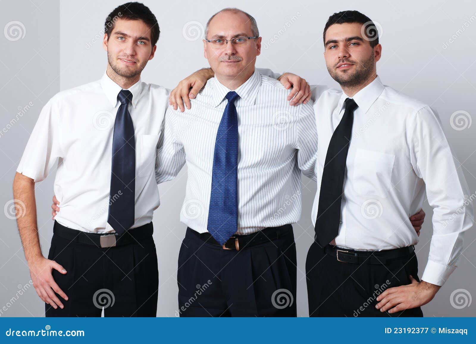 Three Businessman Celebrate Success Stock Image - Image of leader ...