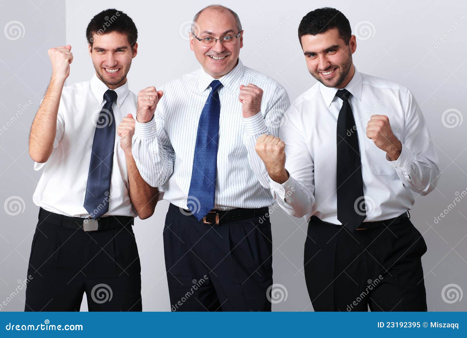 Three Businessman Celebrate Success Stock Image - Image of happiness ...