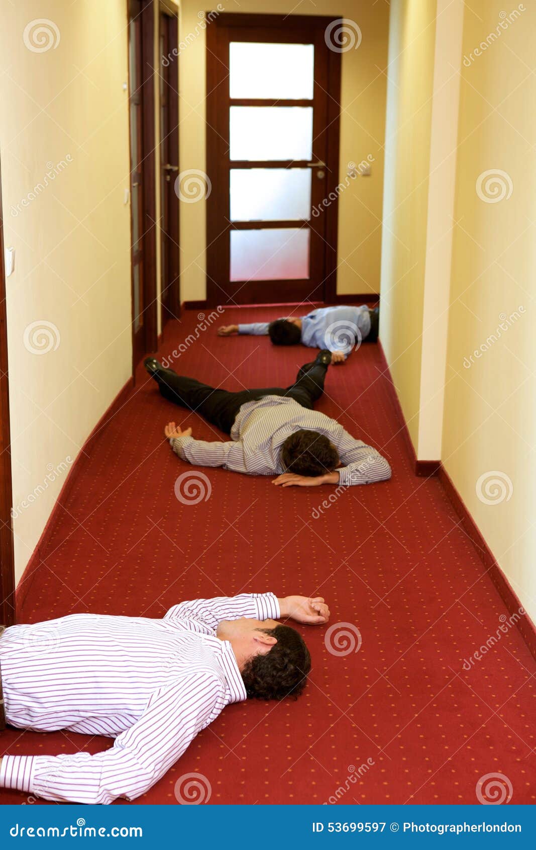 Three Businessman Lying Down in Office Stock Image - Image of 2029 ...