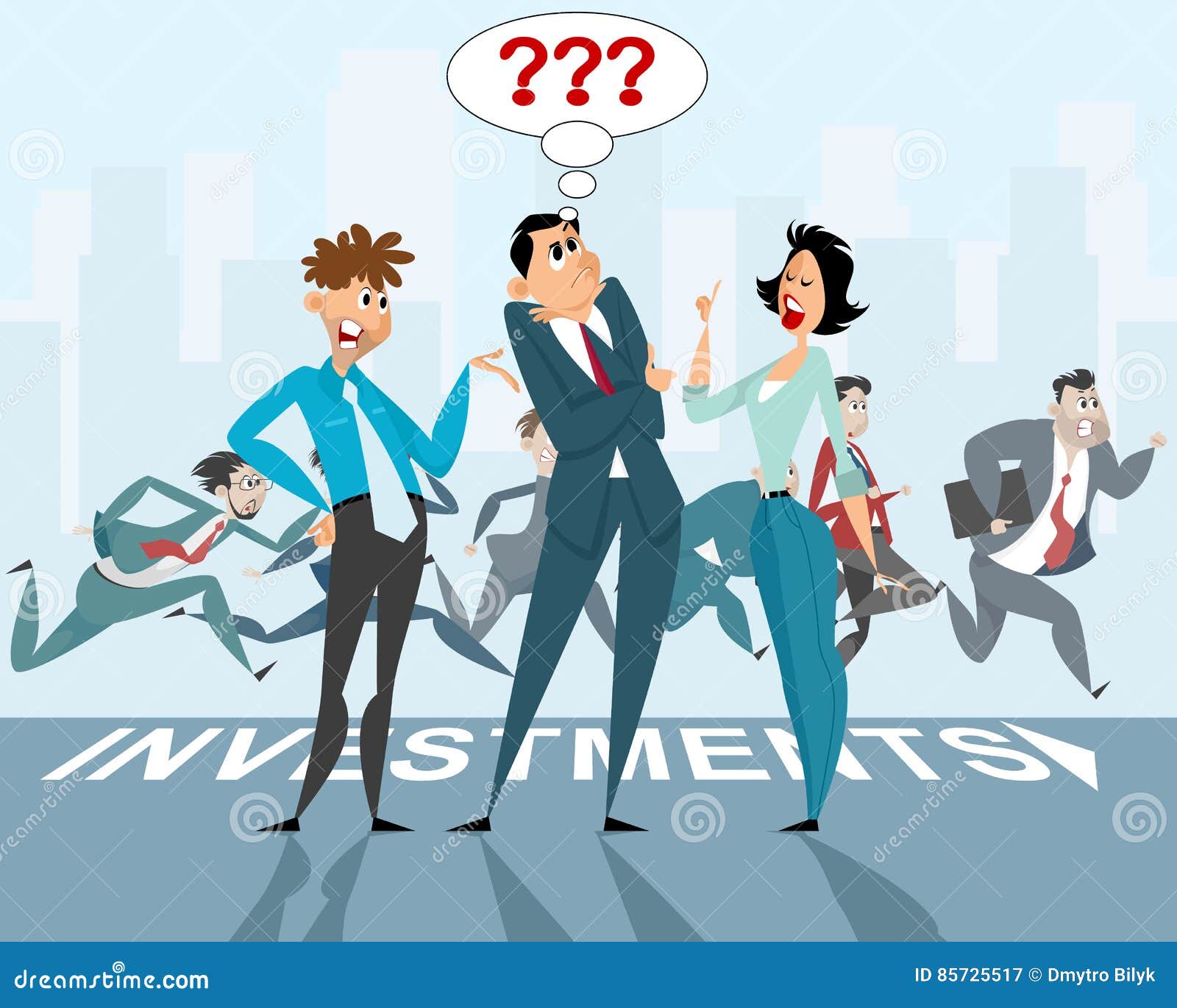 Three Businessmen Discussion Stock Vector - Illustration of style ...