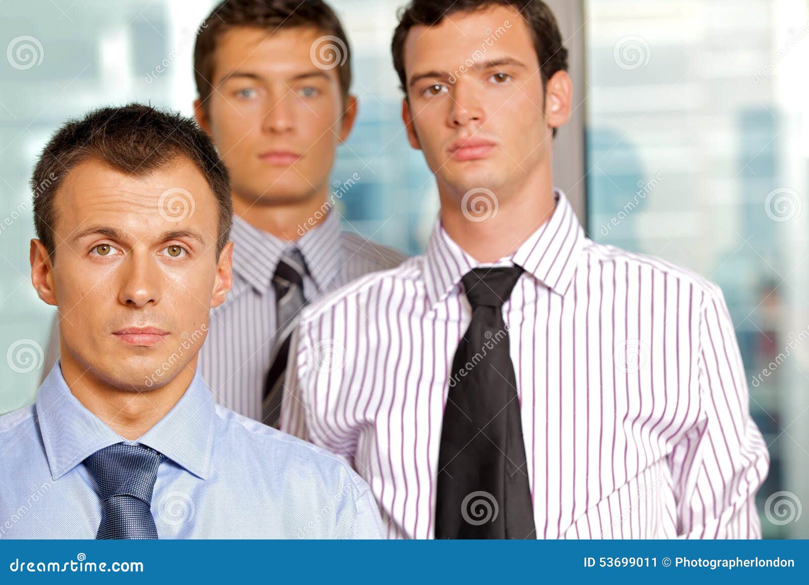 Three Businessmen at Office, Portrait Stock Image - Image of caucasian ...