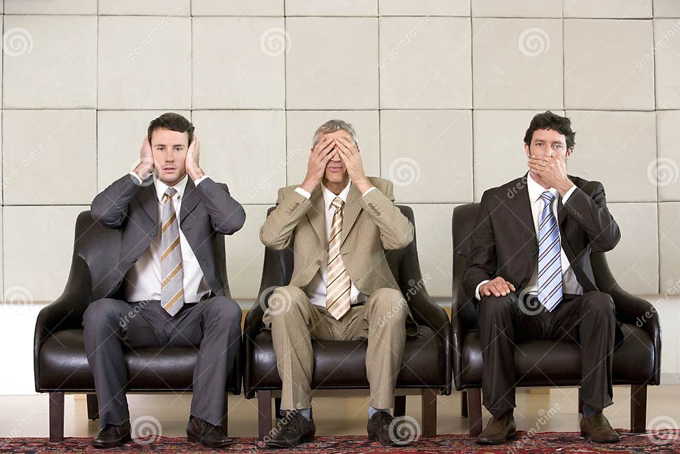 Three businessmen showing stock photo. Image of businessman - 3883516