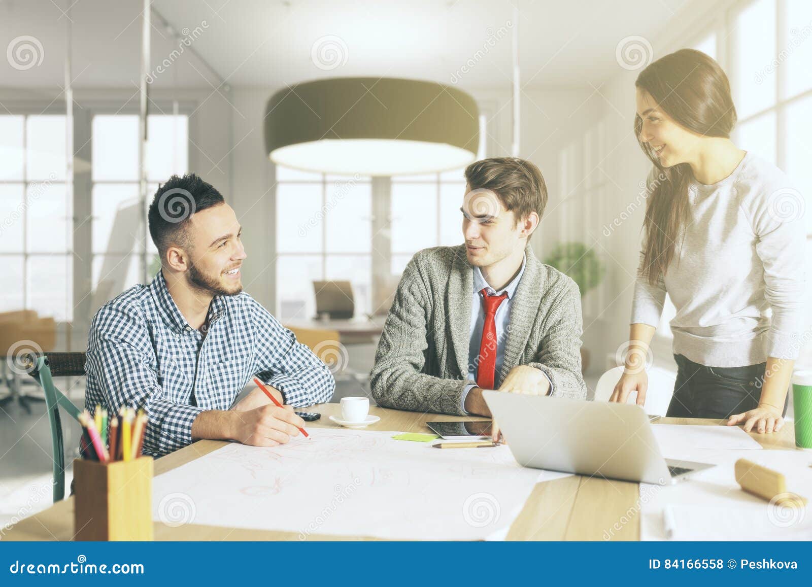 Three businessmen working stock photo. Image of caucasian - 84166558
