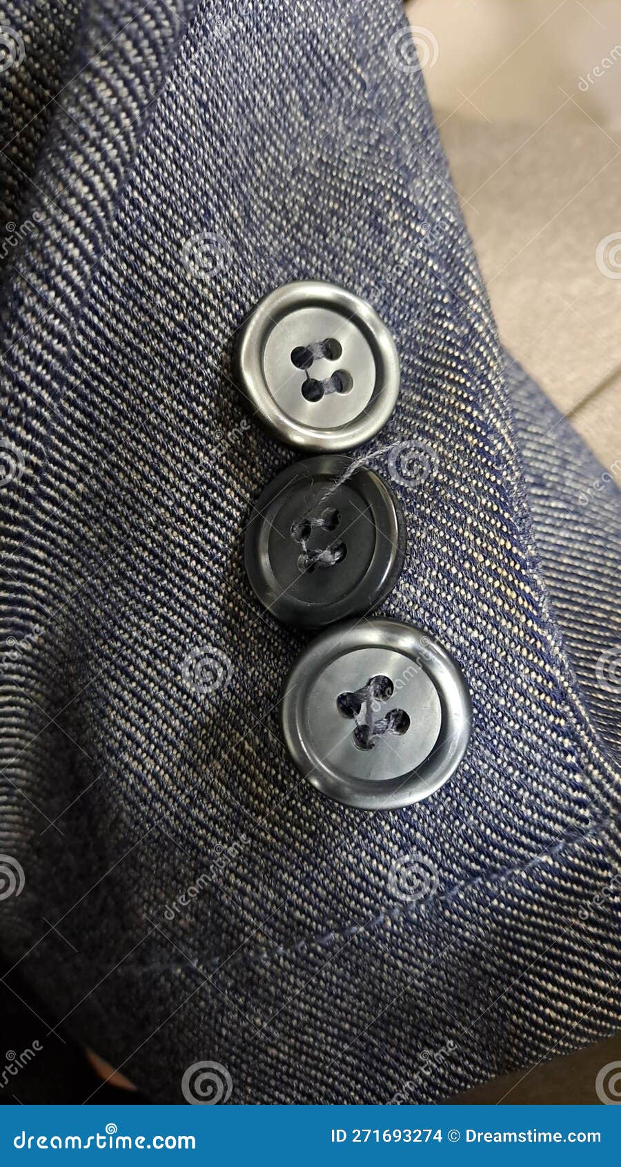 Three button of suit stock photo. Image of black, metal - 271693274