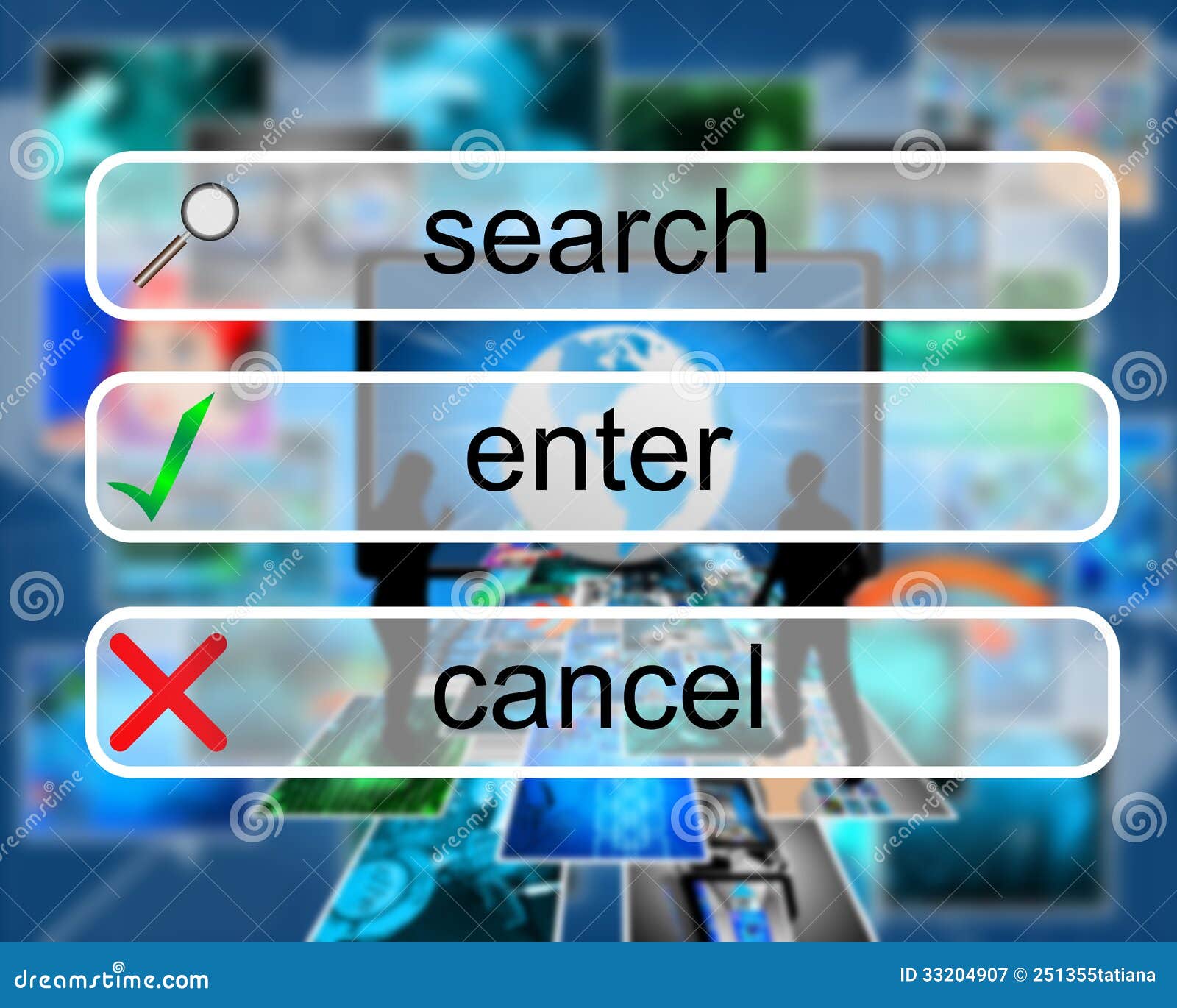 Three buttons stock illustration. Illustration of connect - 33204907