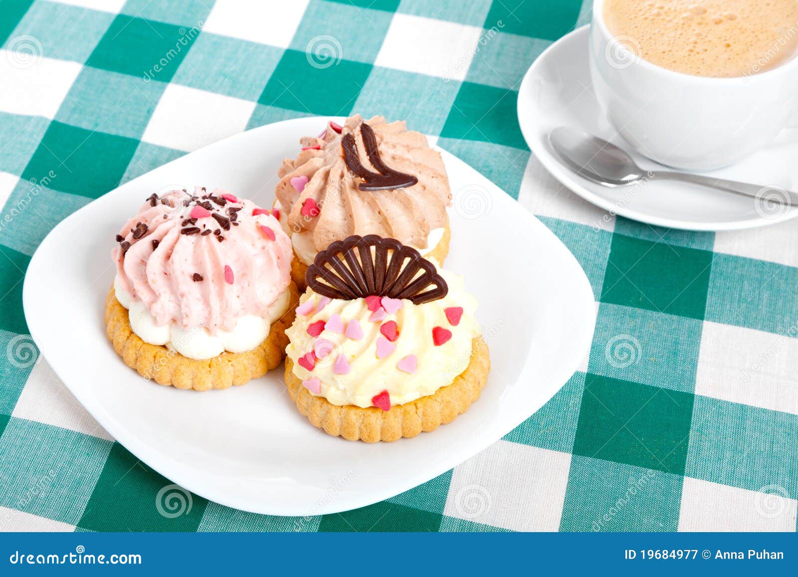 Three cake stock image. Image of decoration, gourmet - 19684977