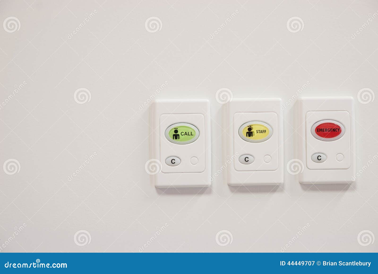 Three call buttons. stock image. Image of button, customer - 44449707
