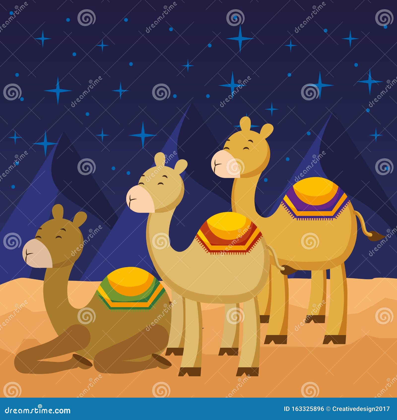 Three Camels Stock Photography | CartoonDealer.com #57898226