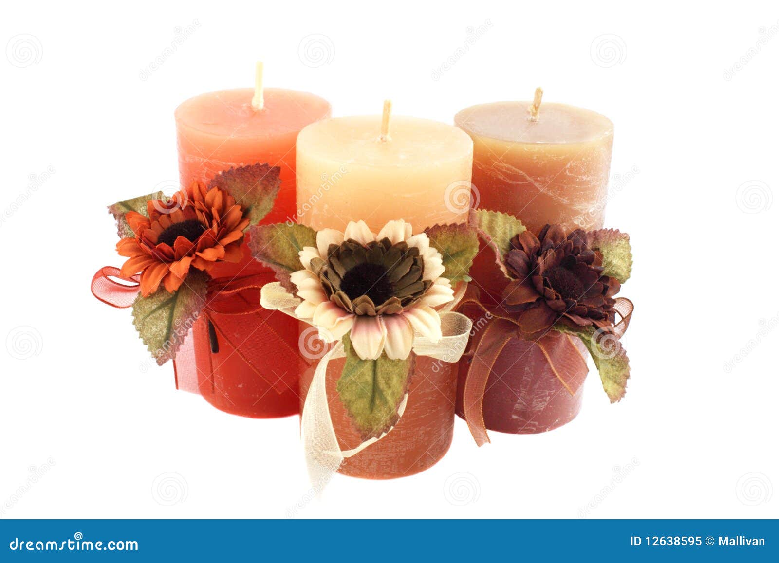 Three candle stock image. Image of aromatherapy, large - 12638595