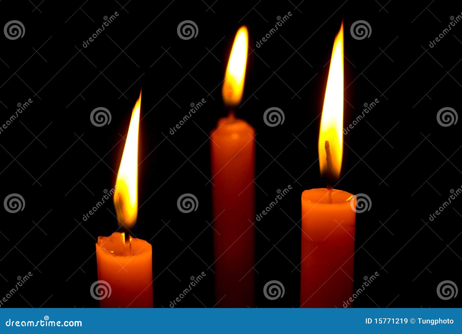 The three Candle stock image. Image of frame, black, scene - 15771219
