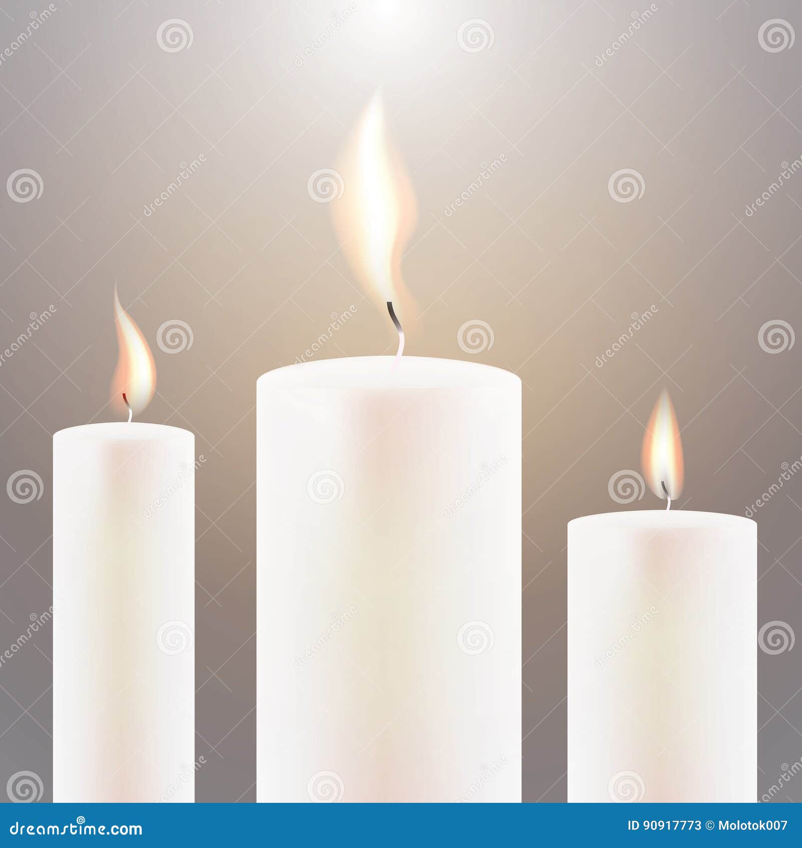 Three Candle In Elegant Candlestick. Vector Sketch | CartoonDealer.com ...