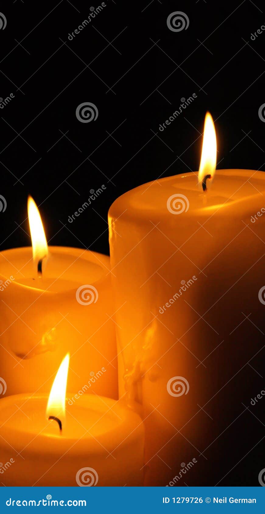 Three Candles stock photo. Image of celebrating, anniversary - 1279726