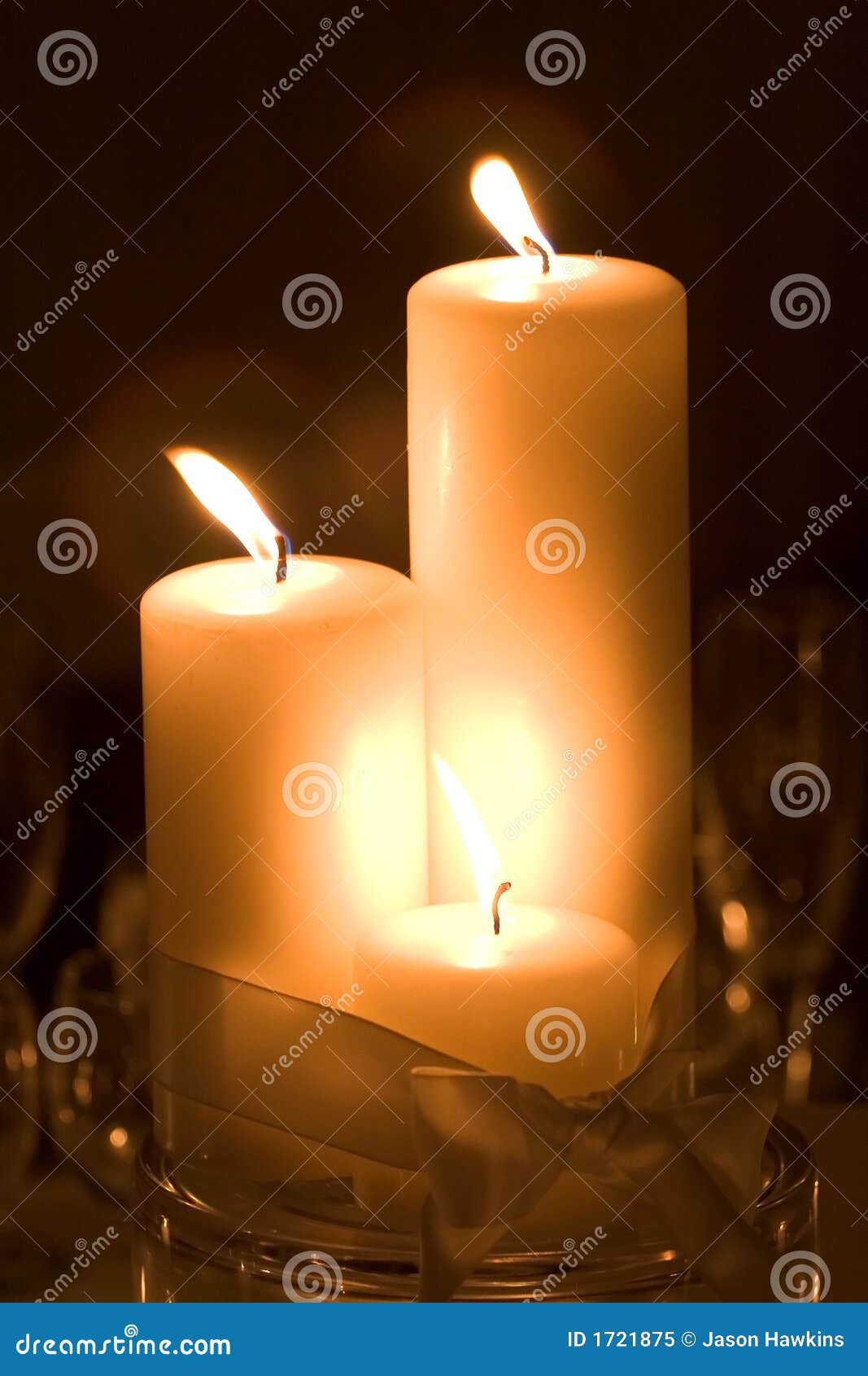 Three candles stock image. Image of relaxing, fire, white - 1721875