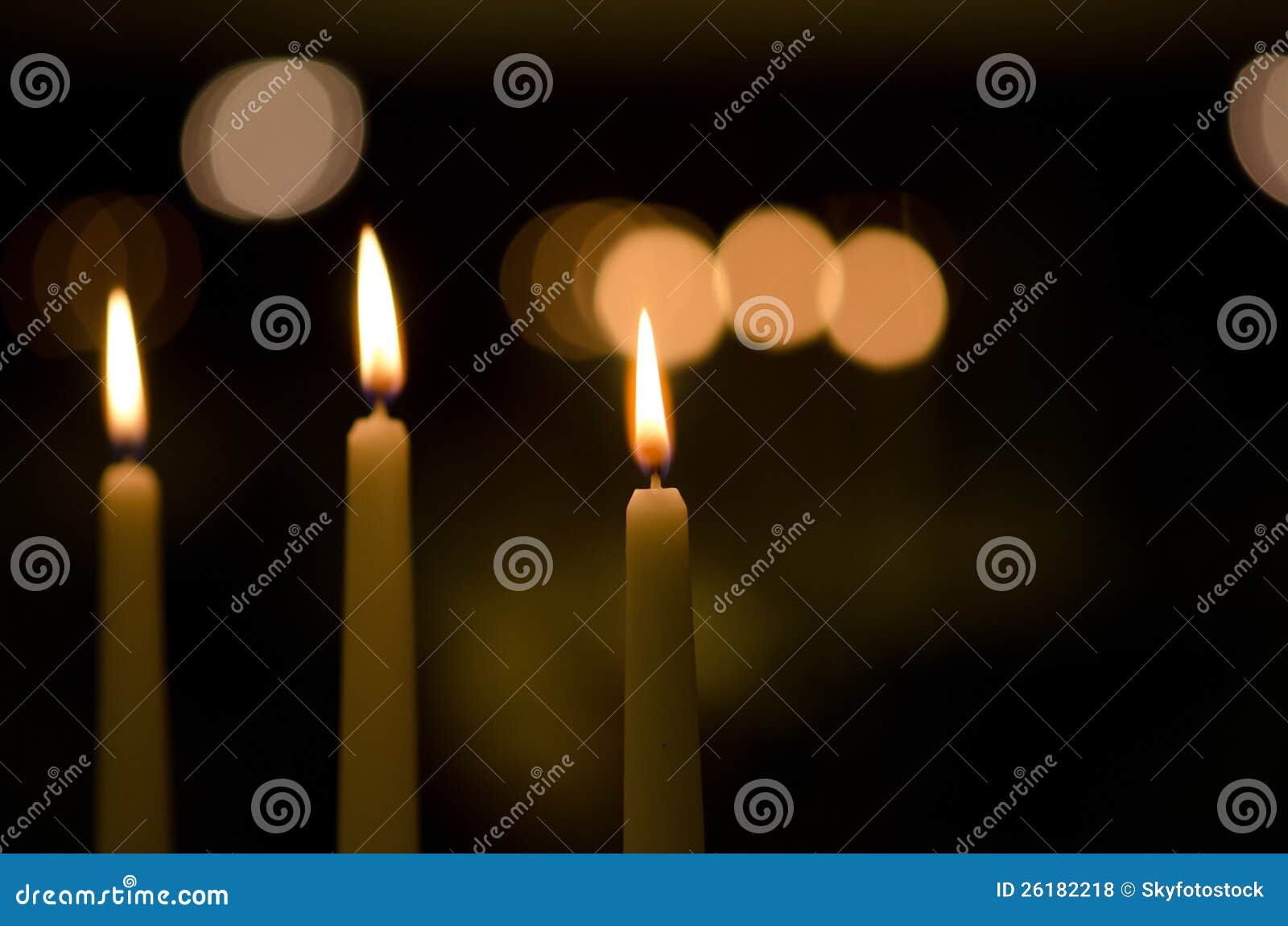 Three candles stock photo. Image of darkness, ceremony - 26182218