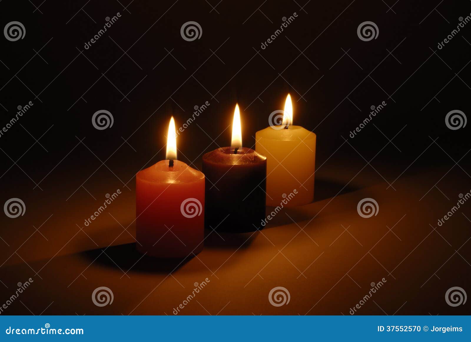 Three candles stock photo. Image of meditation, white - 37552570