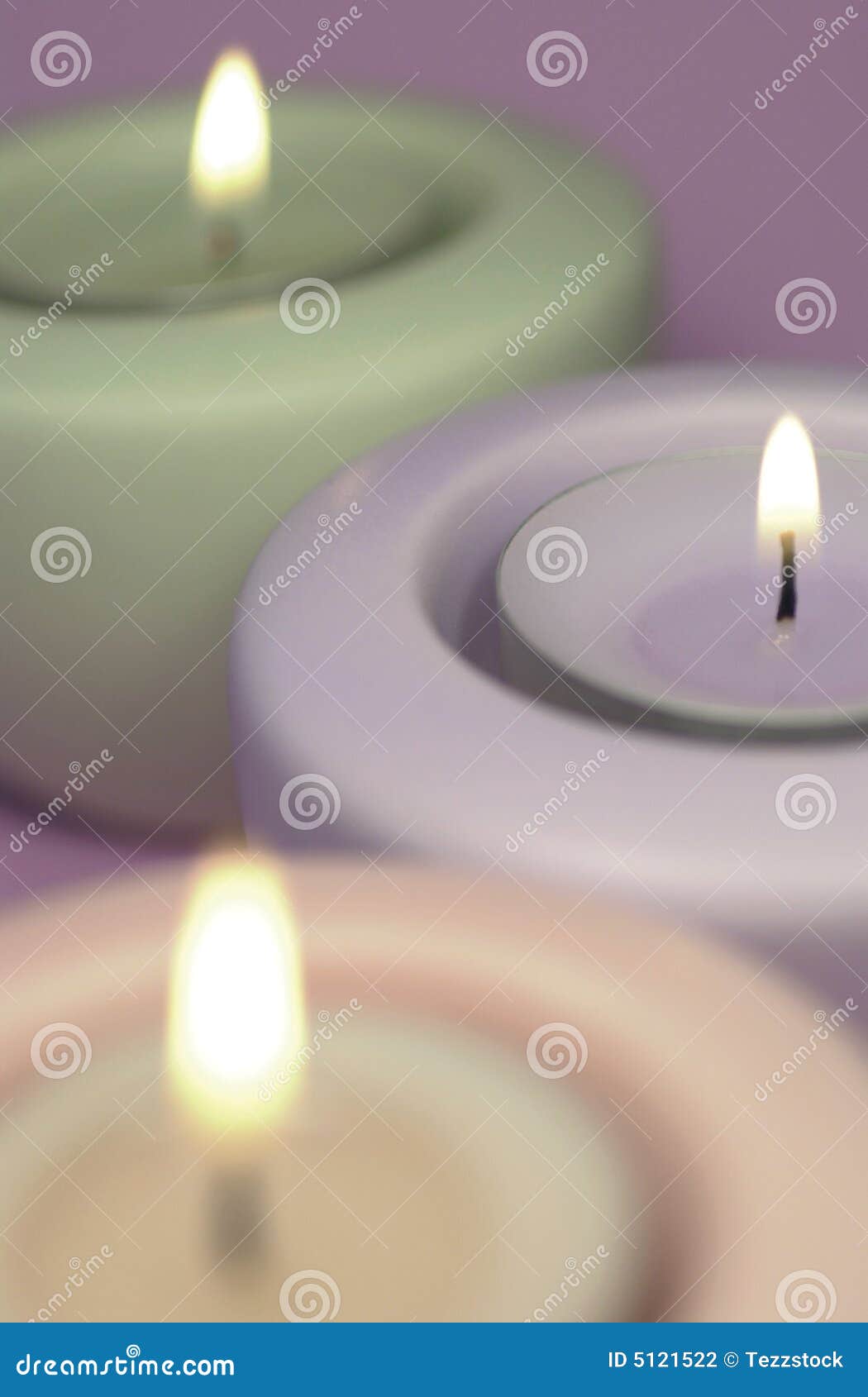 Three_candles stock photo. Image of calming, perfume, perfumed - 5121522