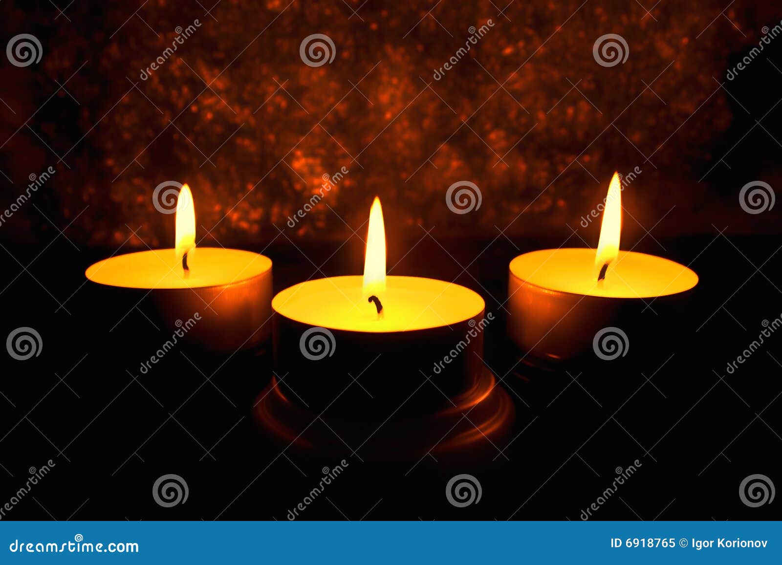 Three candles stock image. Image of darkness, burning - 6918765