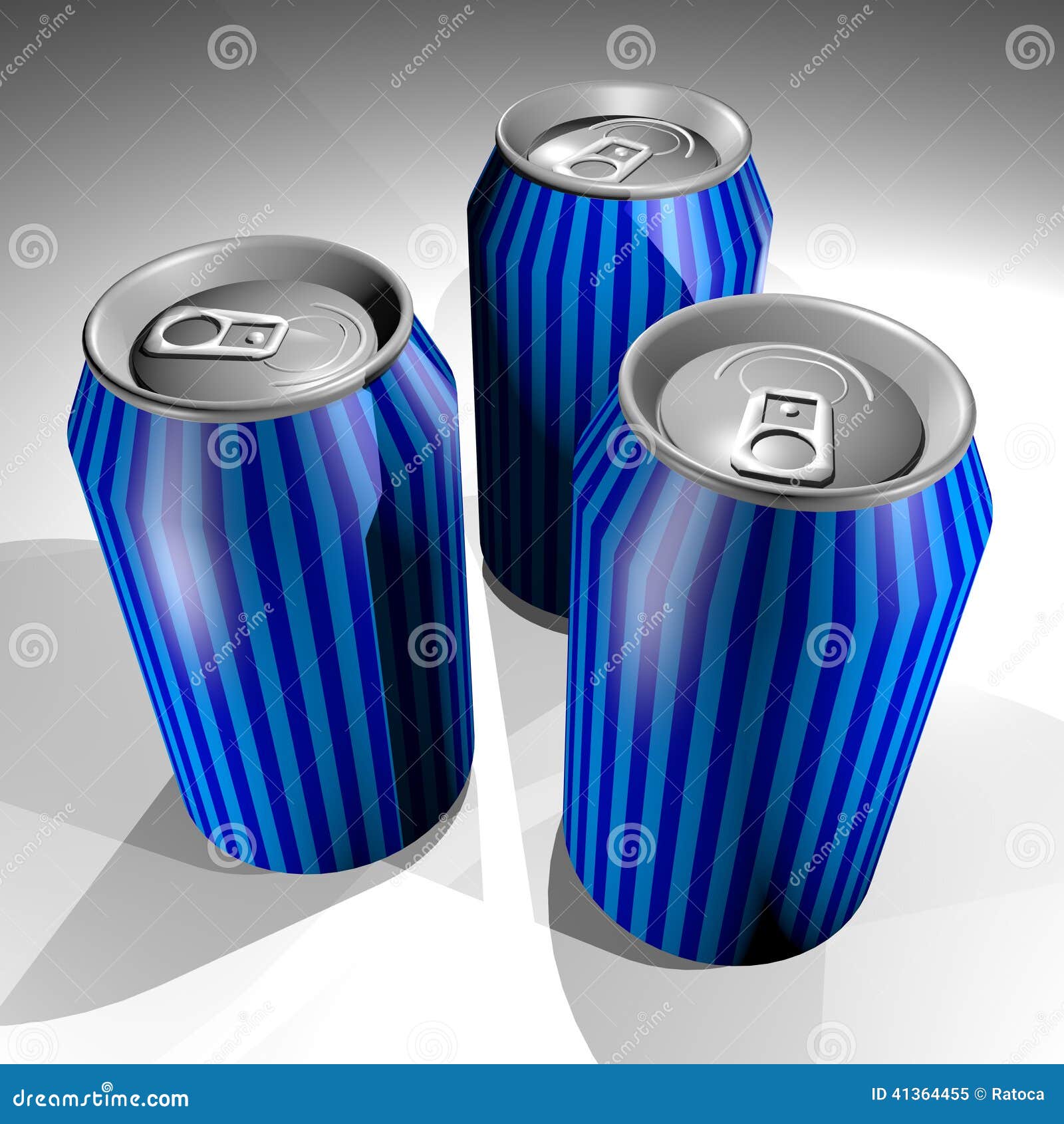 Three cans stock illustration. Illustration of beer, rendering - 41364455