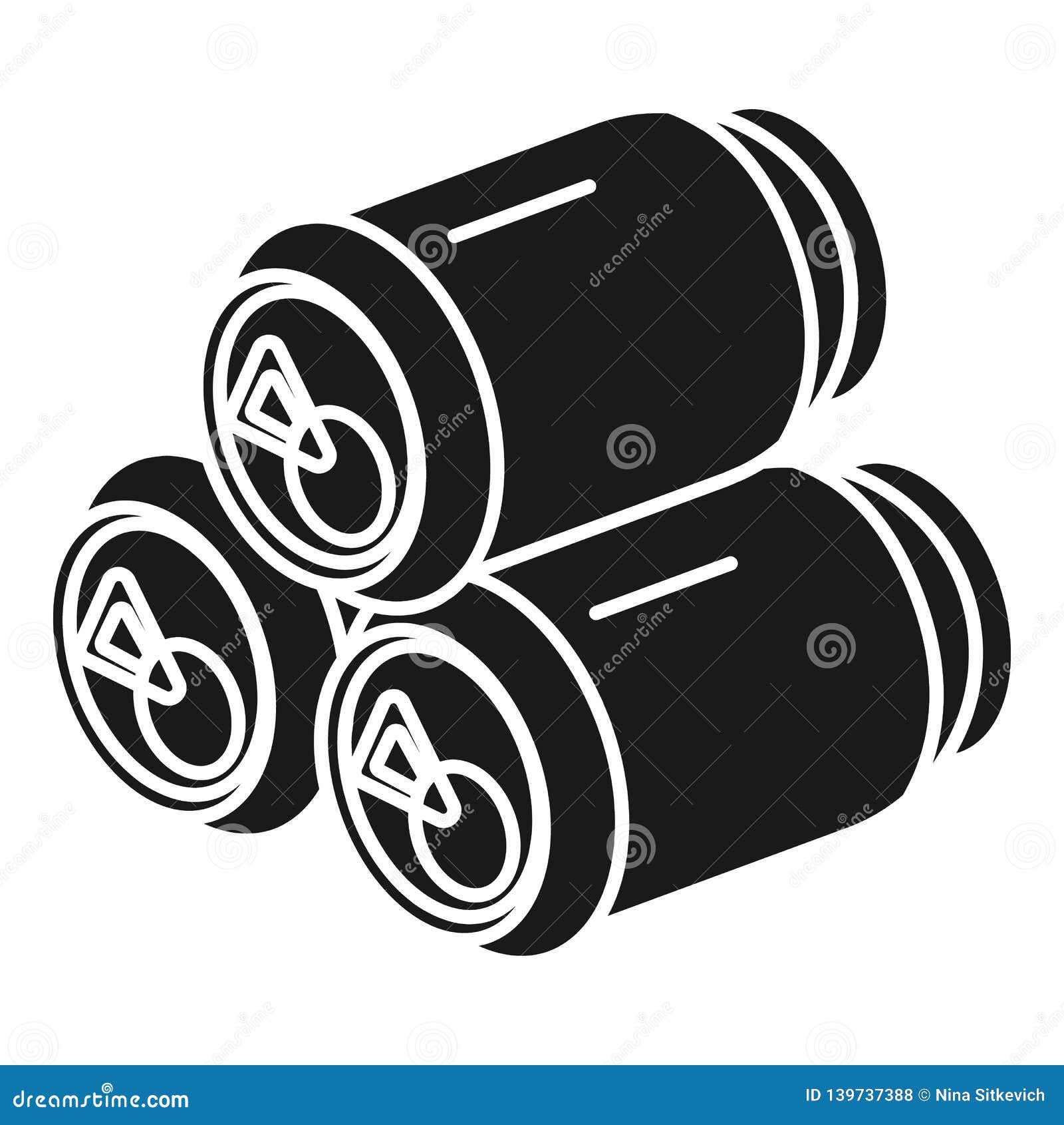 Three Cans With Blank White Labels Isolated On White Background, 3d ...