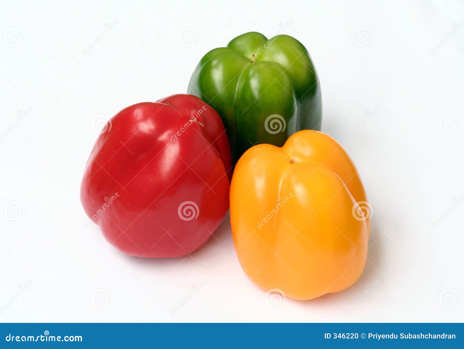Three Capsicum stock photo. Image of garnishing, yellow - 346220