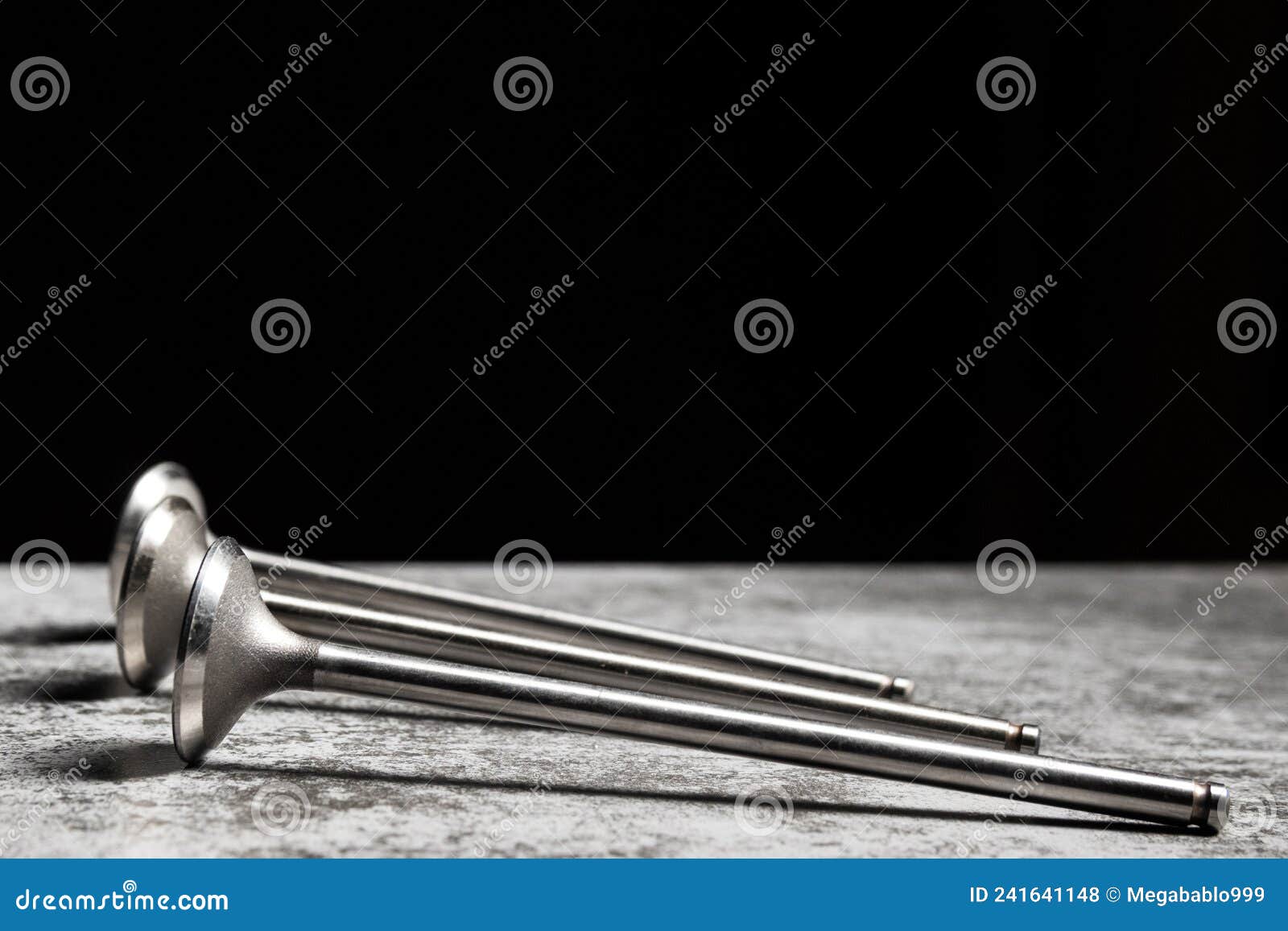 Three Car Engine Valves Lie on the Table. Valve from Internal ...