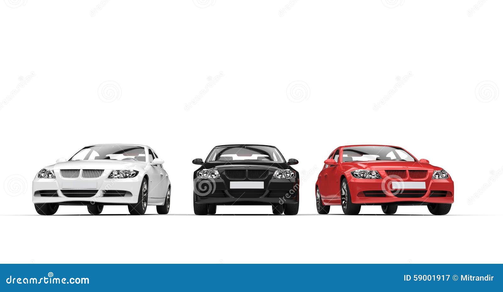 Three Car Front View stock illustration. Illustration of setup - 59001917