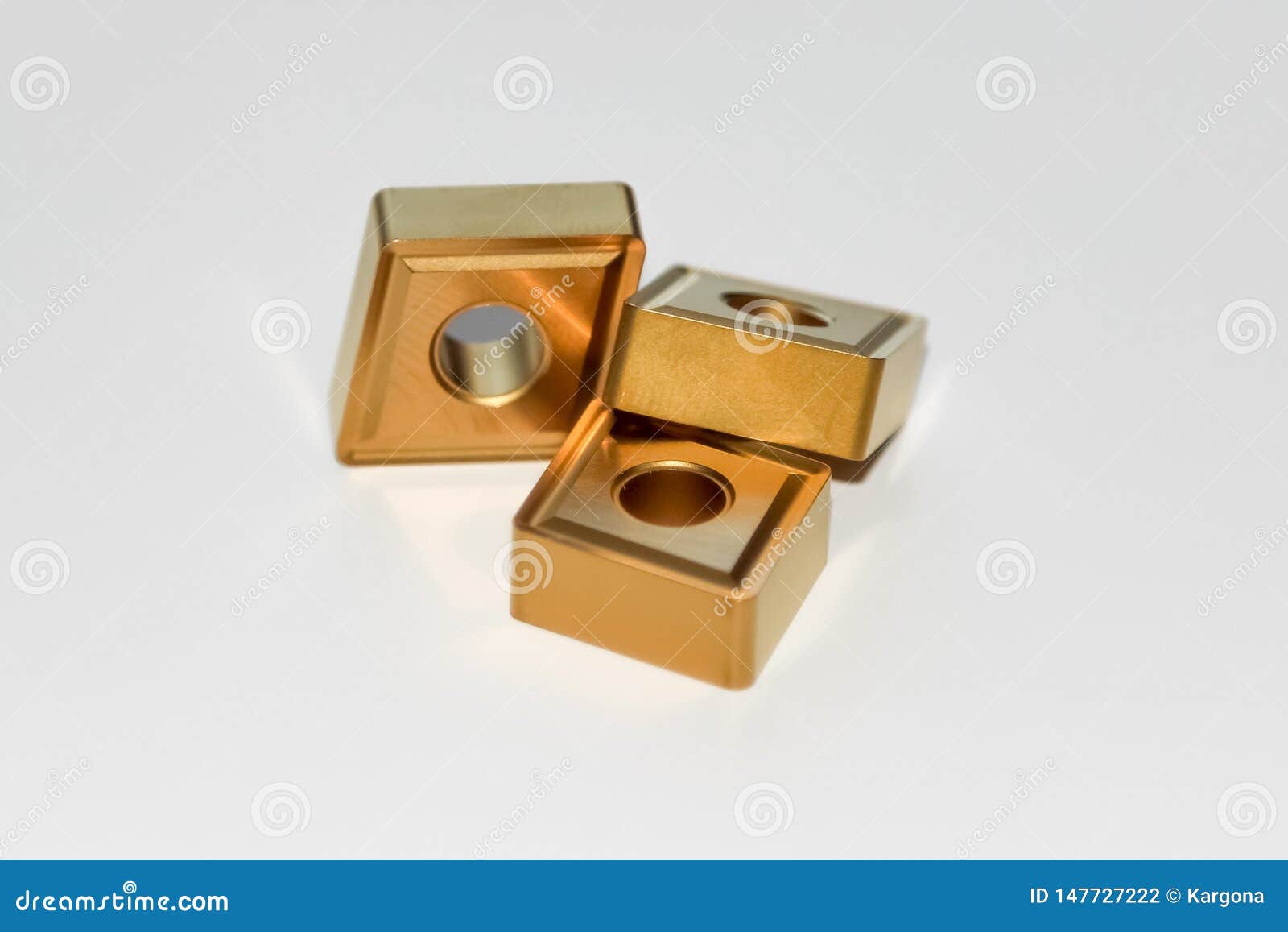 Three Carbide Inserts for CNC Milling Machine Stock Photo - Image of ...