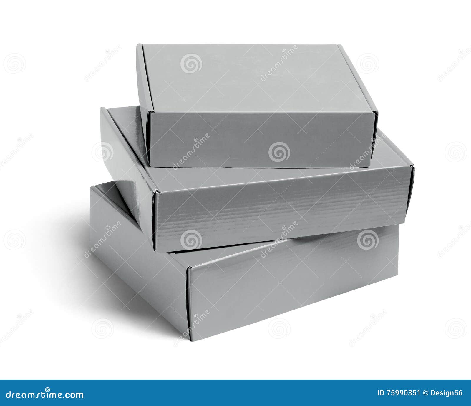 Three Cardboard Boxes stock image. Image of studio, isolated - 75990351