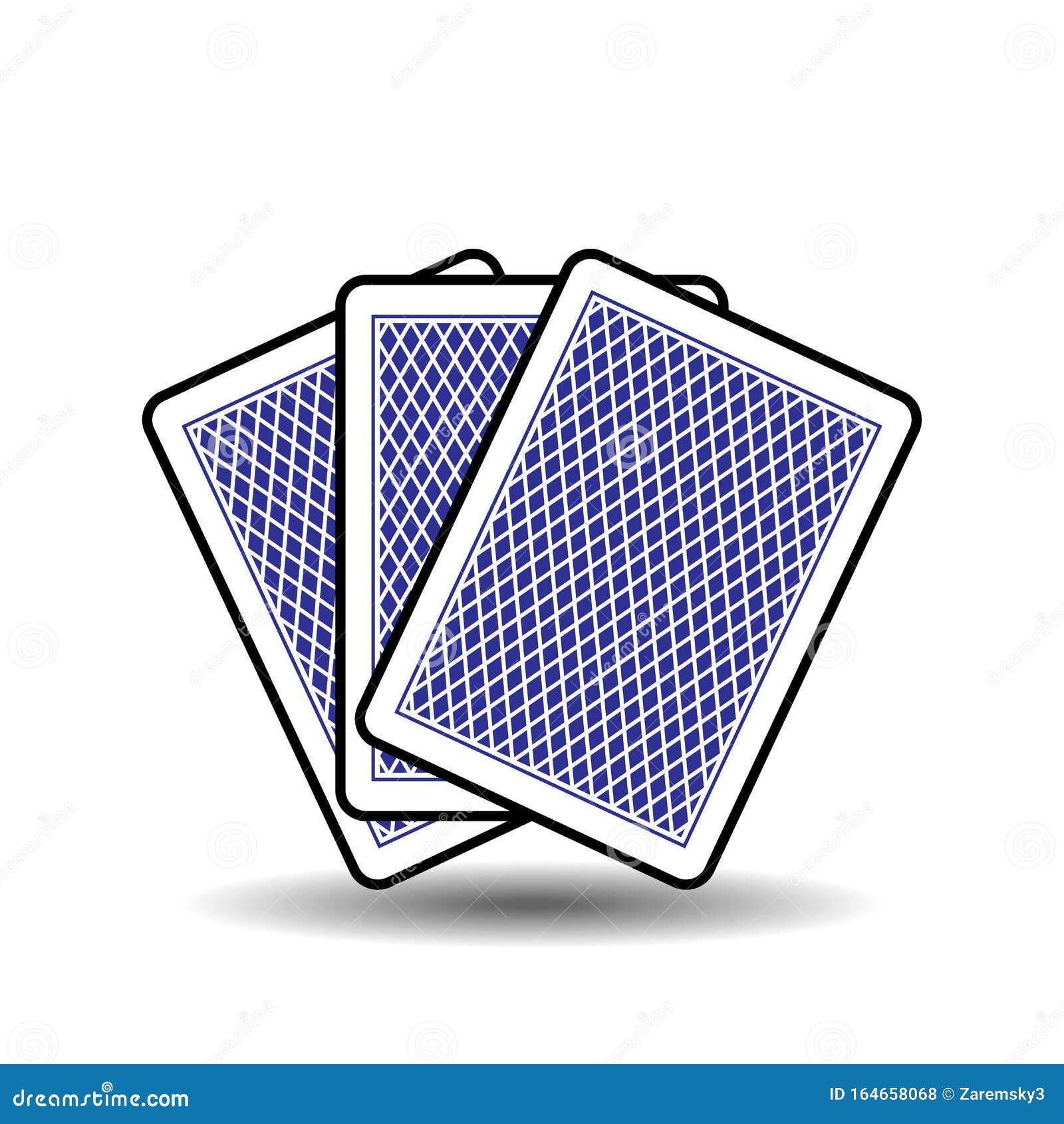 Three Cards Vector Illustration Stock Vector - Illustration of passion ...