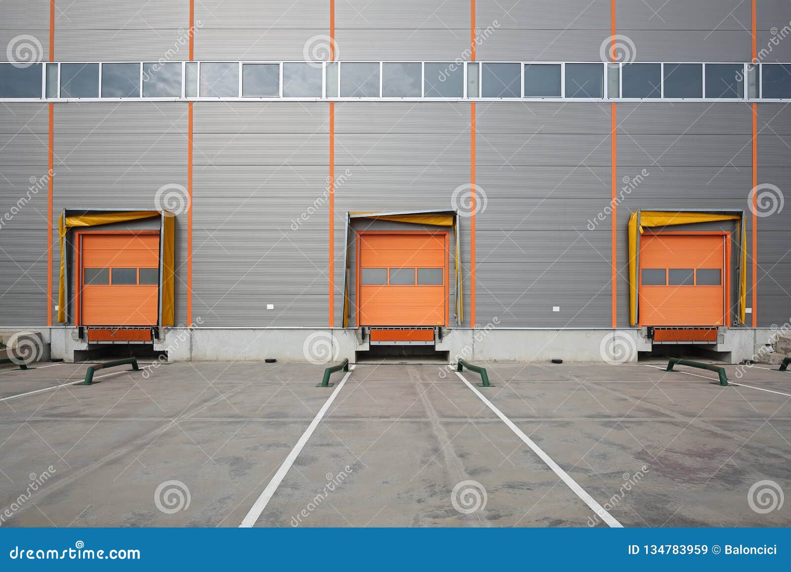 Three Loading Cargo Doors stock image. Image of industrial - 134783959