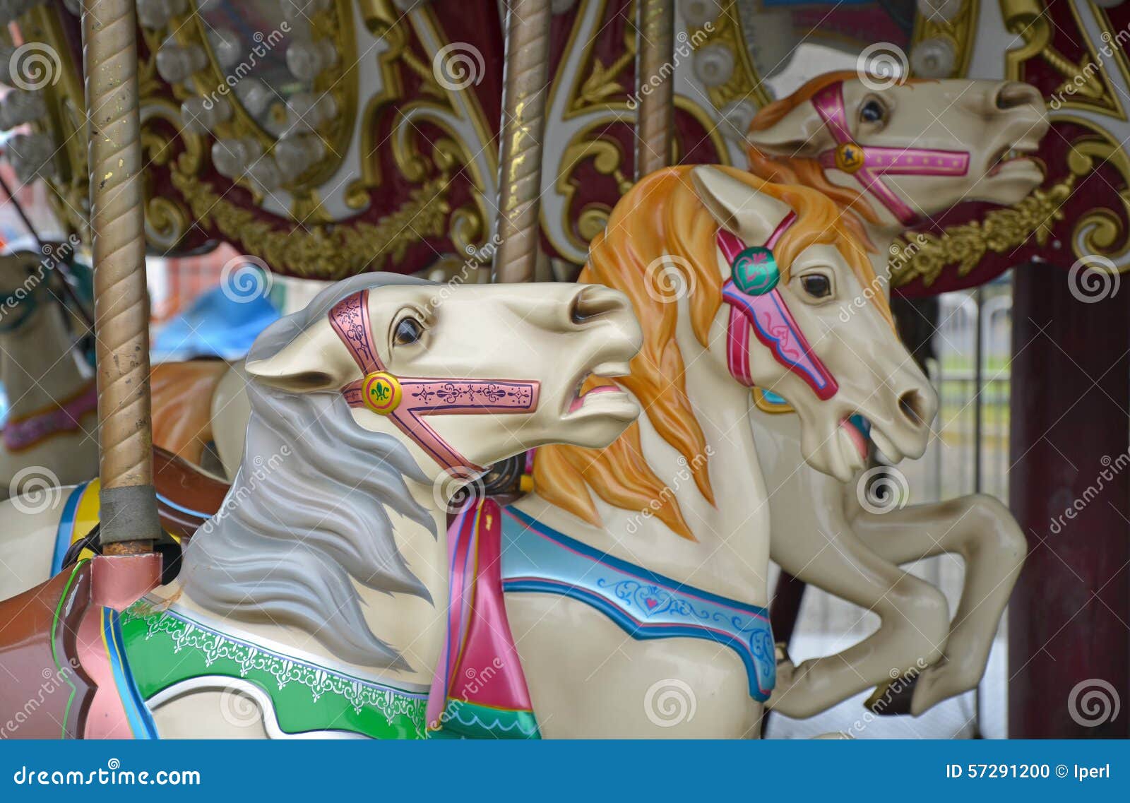 Three Carousel Horses Stock Photography | CartoonDealer.com #57291200