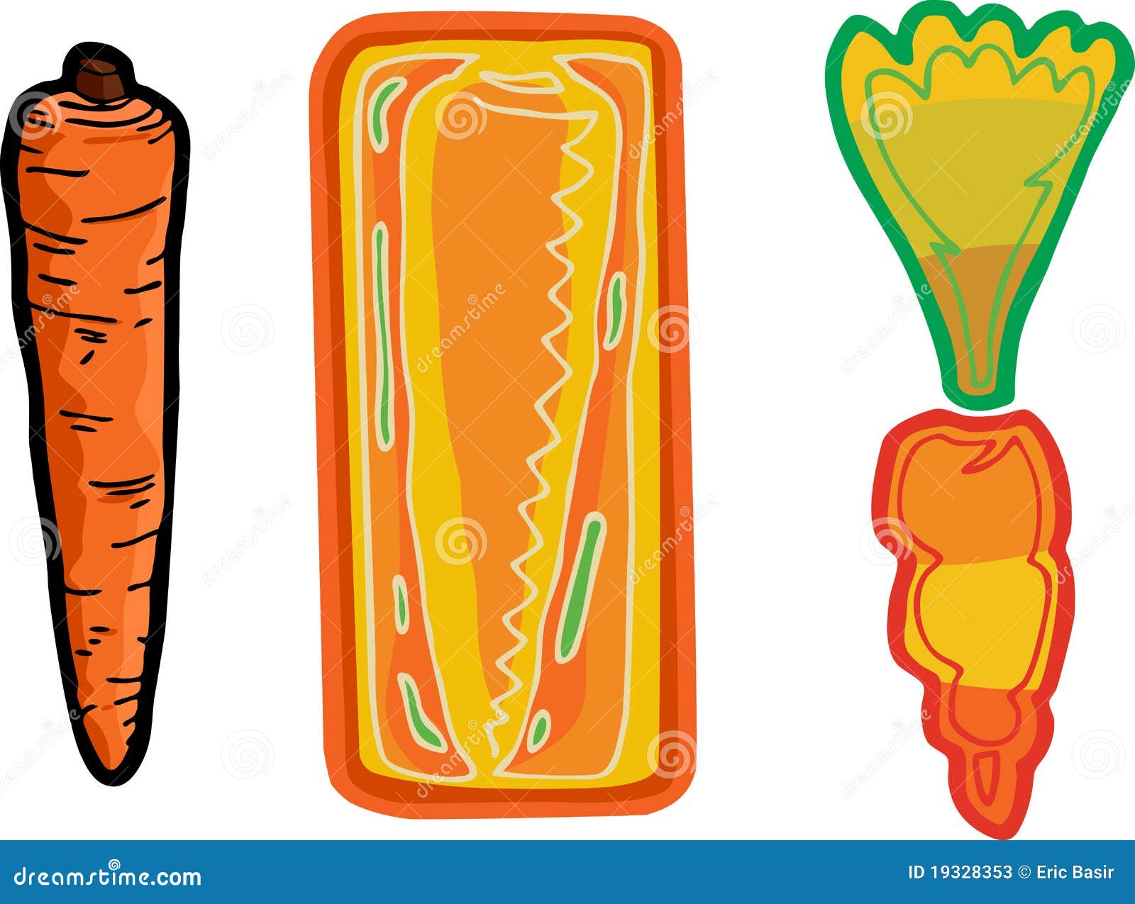 Three Carrots stock vector. Illustration of symbol, variation - 19328353