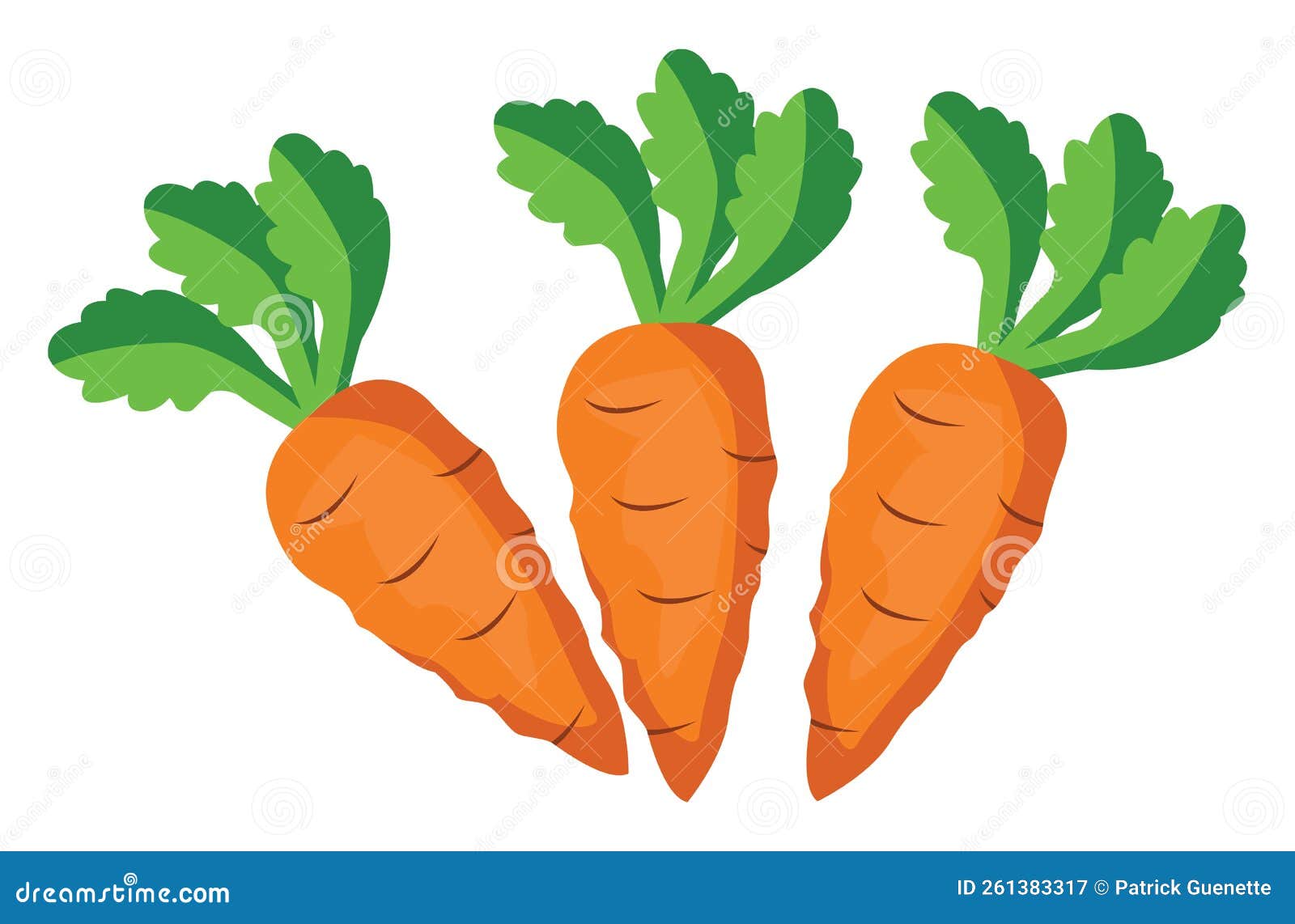 Three carrots, icon stock vector. Illustration of healthy - 261383317