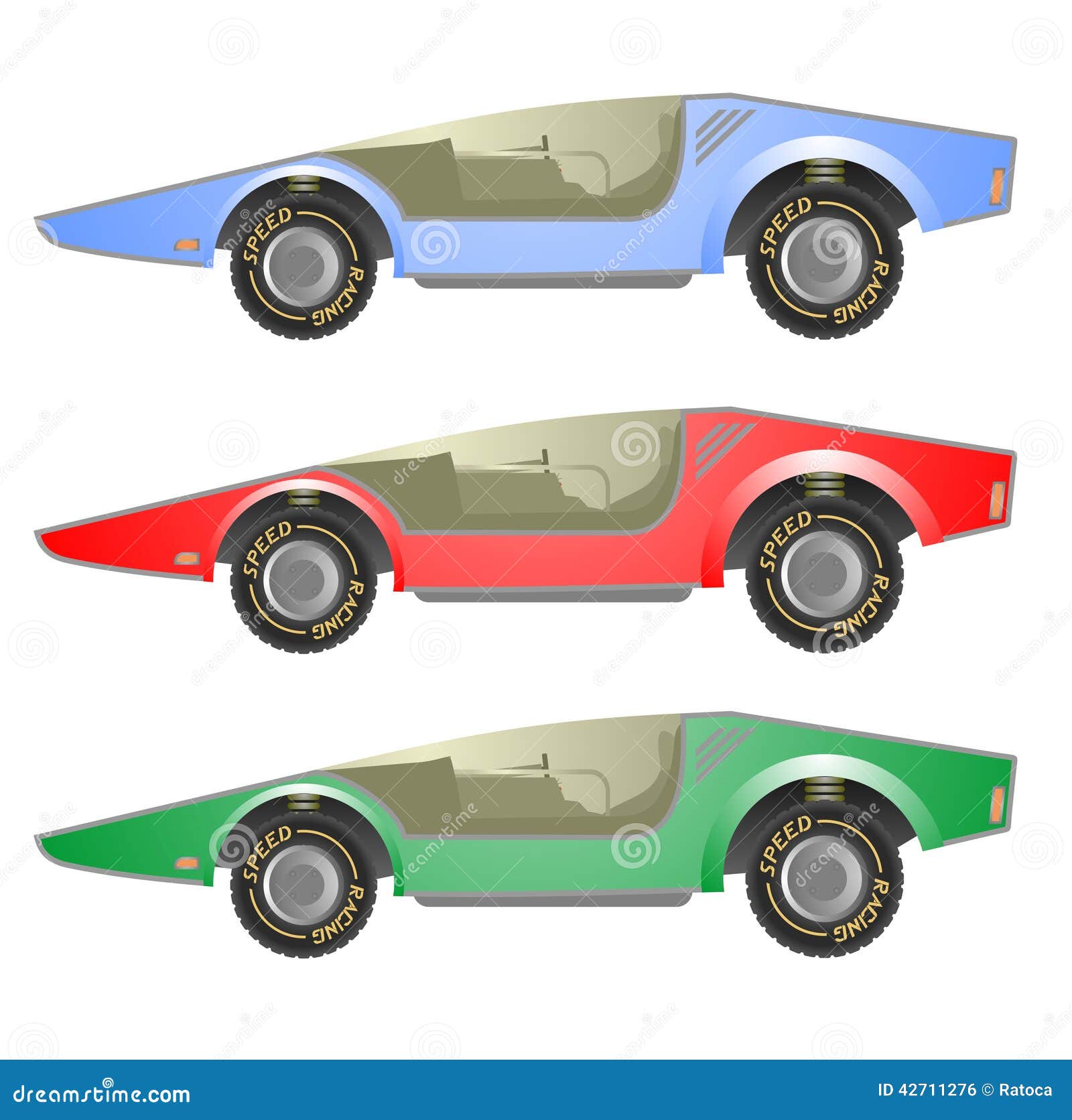 Three cars stock illustration. Illustration of limousine - 42711276