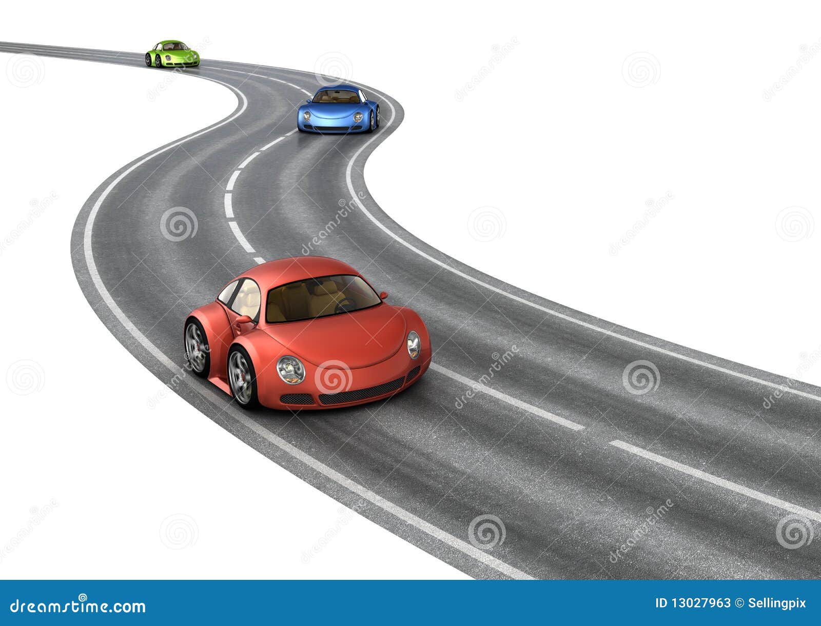 Three cars racing stock illustration. Illustration of gitter - 13027963